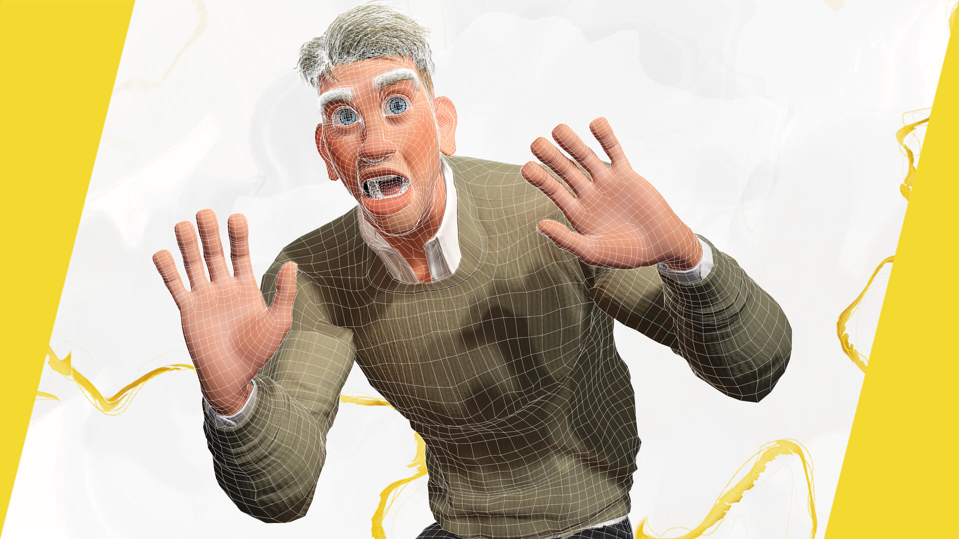 Stylized Classic Cartoon Man Stylized Figure - 3D Model by Elegant Mesh 3D