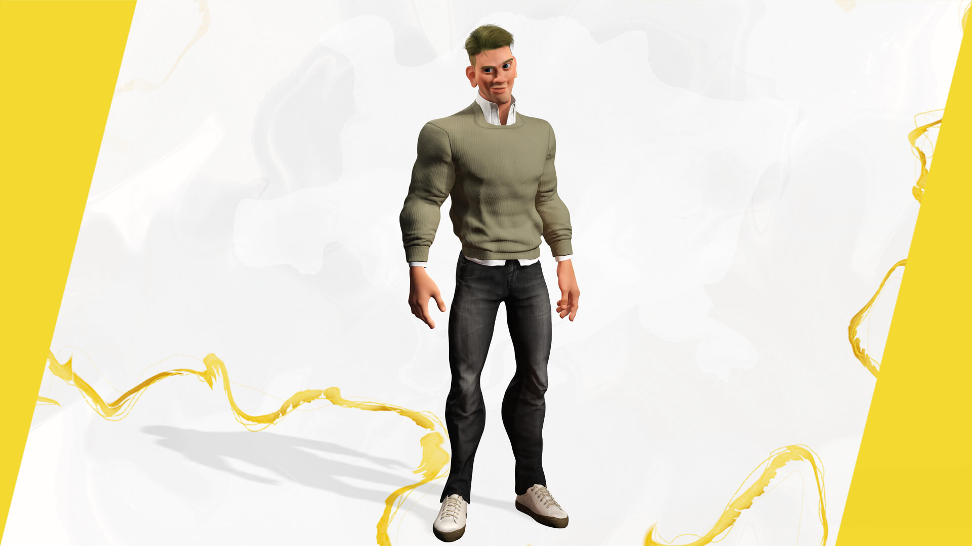 Stylized Classic Cartoon Man Stylized Figure - 3D Model by Elegant Mesh 3D