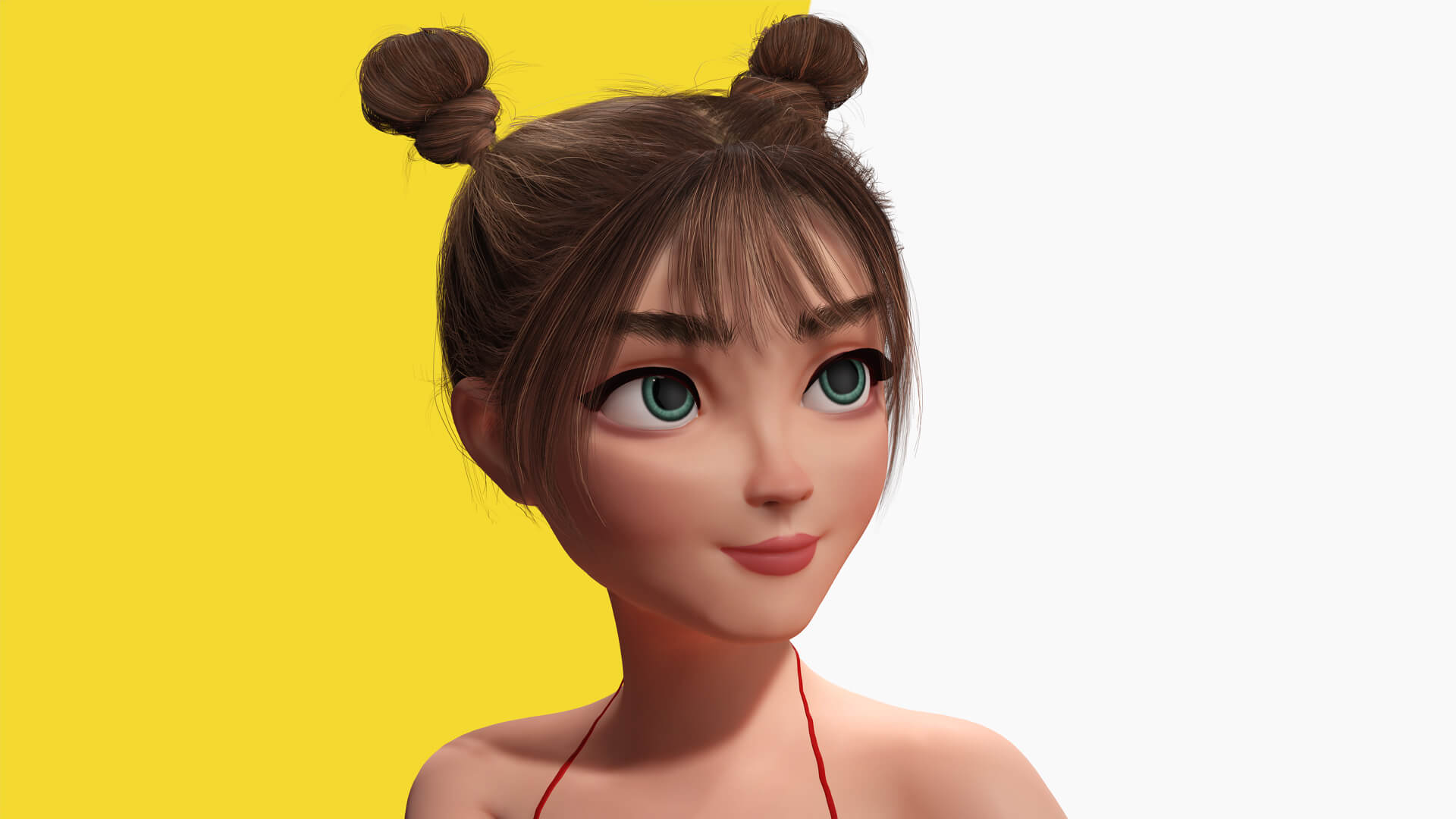 Stylized Cute Girl Character - 3D Model by Elegant Mesh 3D