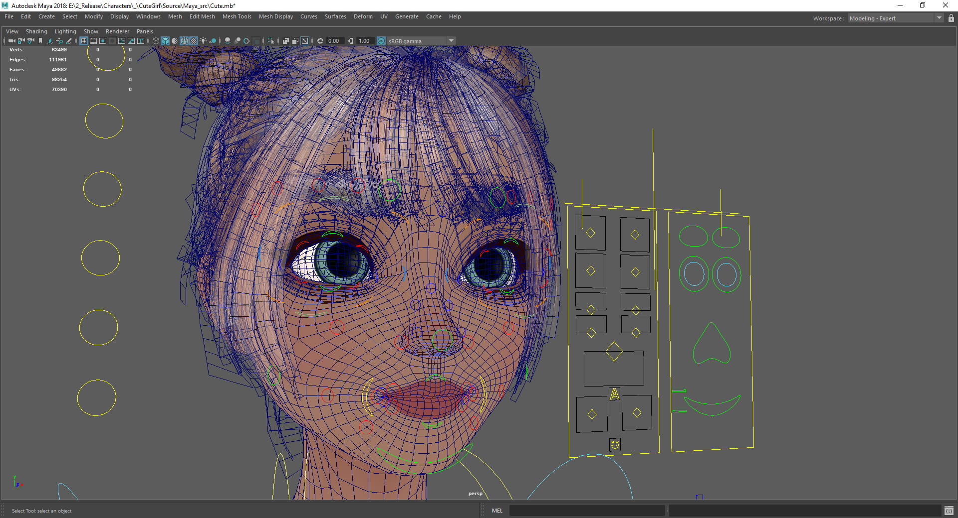 Stylized Cute Girl Character - 3D Model by Elegant Mesh 3D