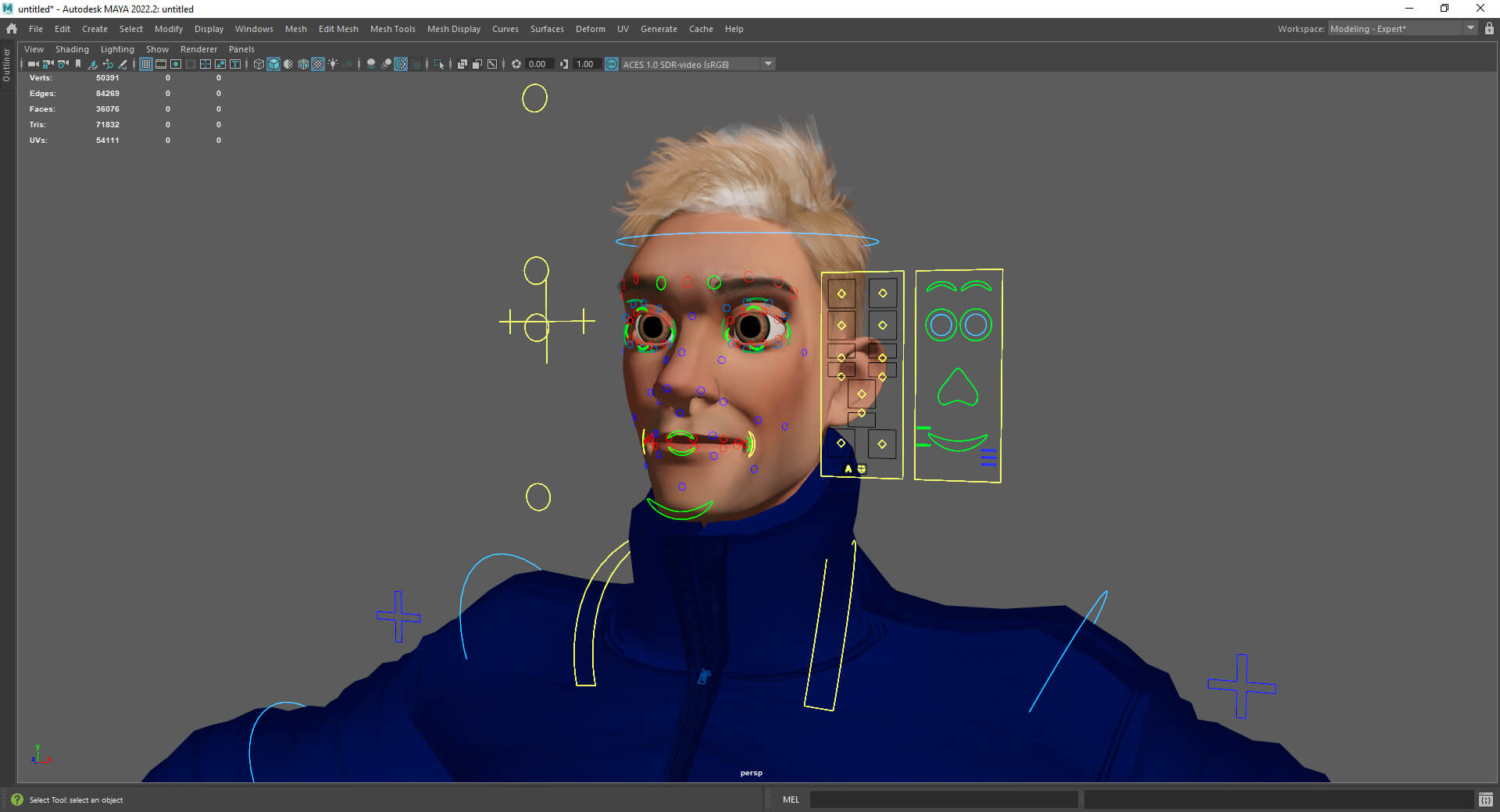 Stylized Man in Blue Winter Jacket - 3D Model by Elegant Mesh 3D