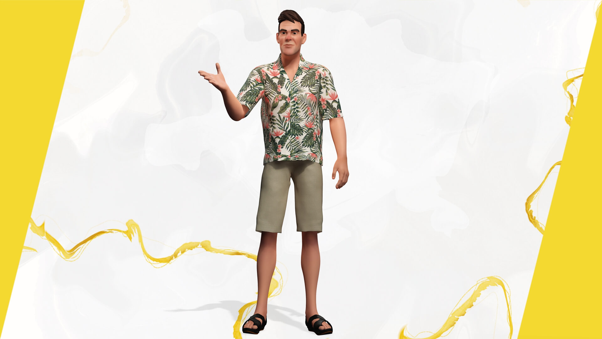 Stylized Hawaiian Male Character - 3D Model by Elegant Mesh 3D