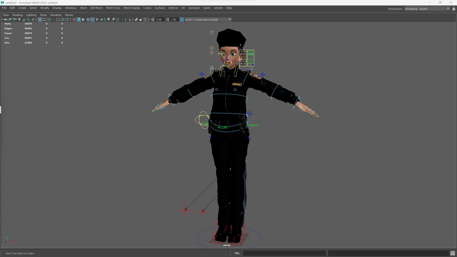 Toon Police Woman 3D Character Female Law Enforcement Office by Elegant ...