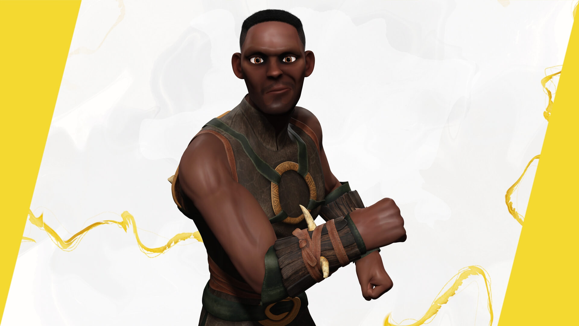 Tribal Warrior Stylized Toon Fighter - 3D Model by Elegant Mesh 3D