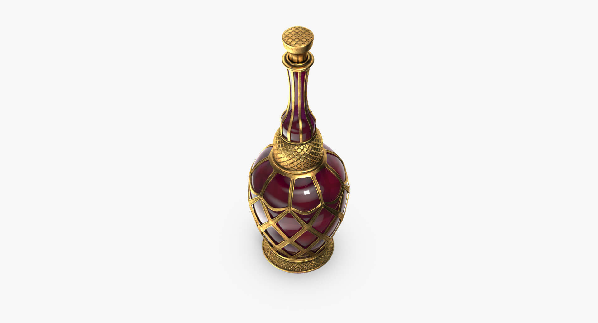Bottle Red Magic - 3D Model by Elena_Sh