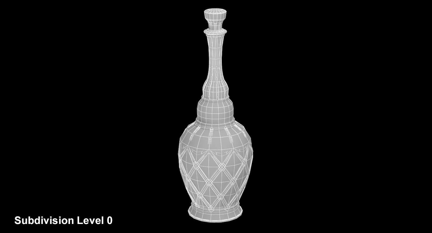 Bottle Red Magic - 3D Model by Elena_Sh