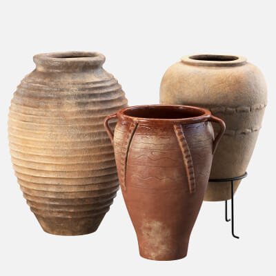 Clay Pots 3 in 1 Props Daz by Elena_Sh