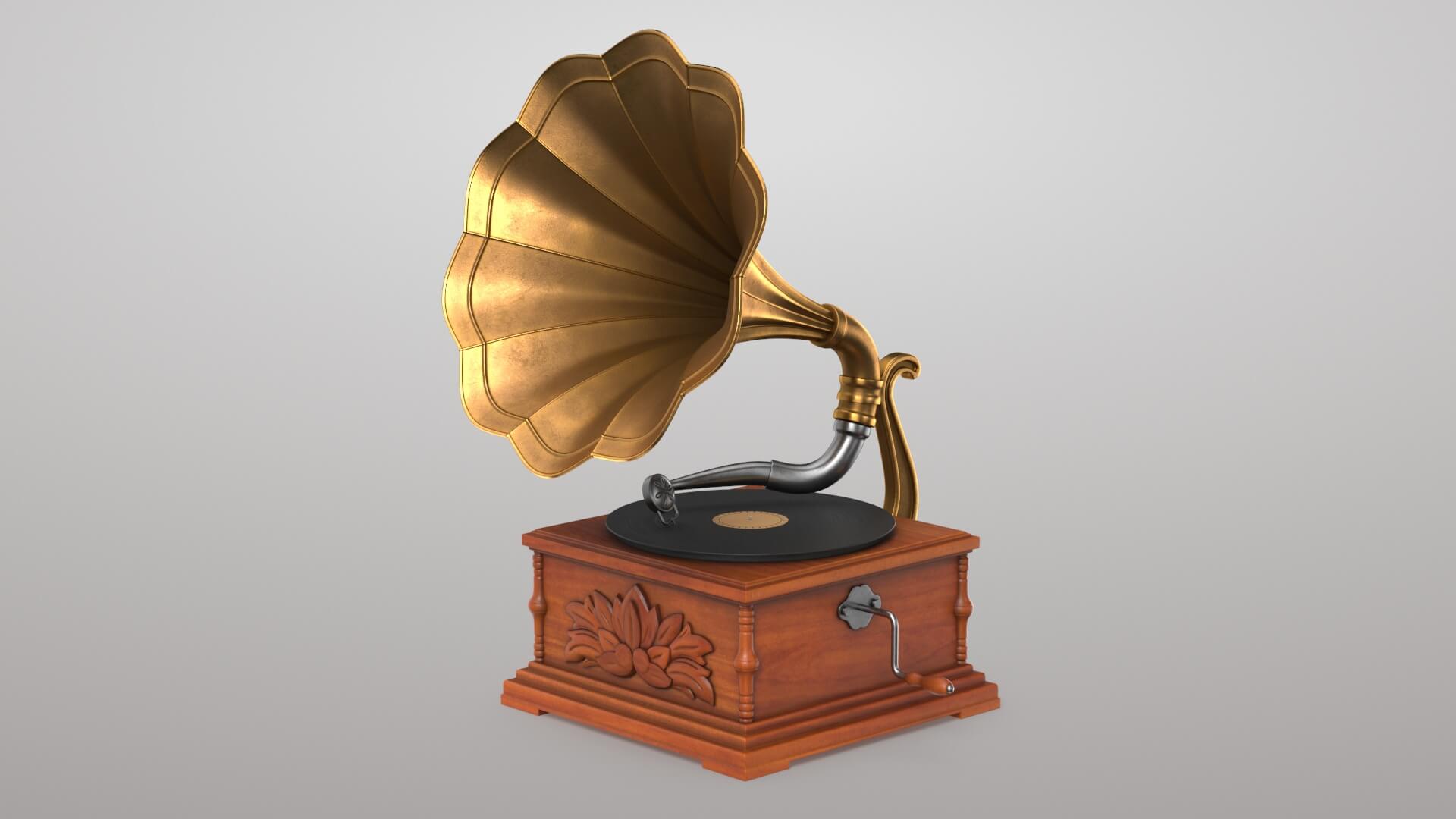 Gramophone - 3D Model by Elena_Sh