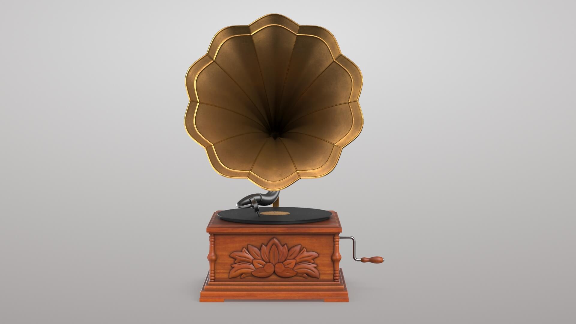 Gramophone - 3D Model by Elena_Sh