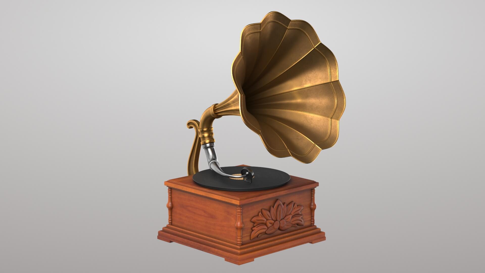 Gramophone - 3D Model by Elena_Sh