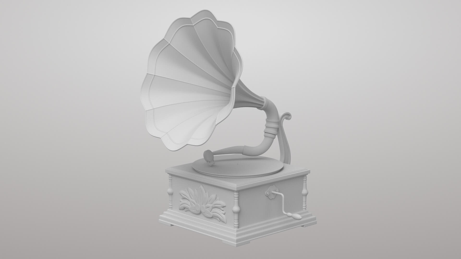 Gramophone - 3D Model by Elena_Sh