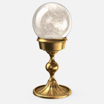 Magic Ball with Gold Base - 3D Model by Elena_Sh