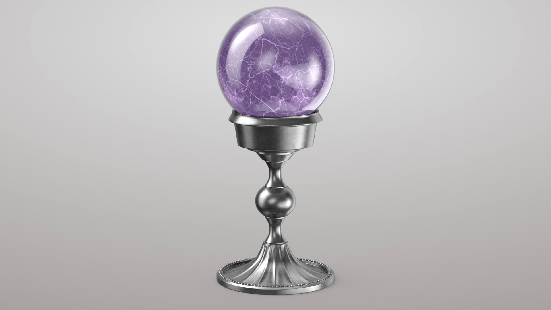 Magic Ball with Silver Base - 3D Model by Elena_Sh
