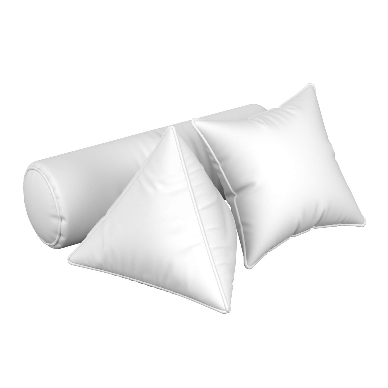 Pillow Set 3in1 3D Model by Elena_Sh