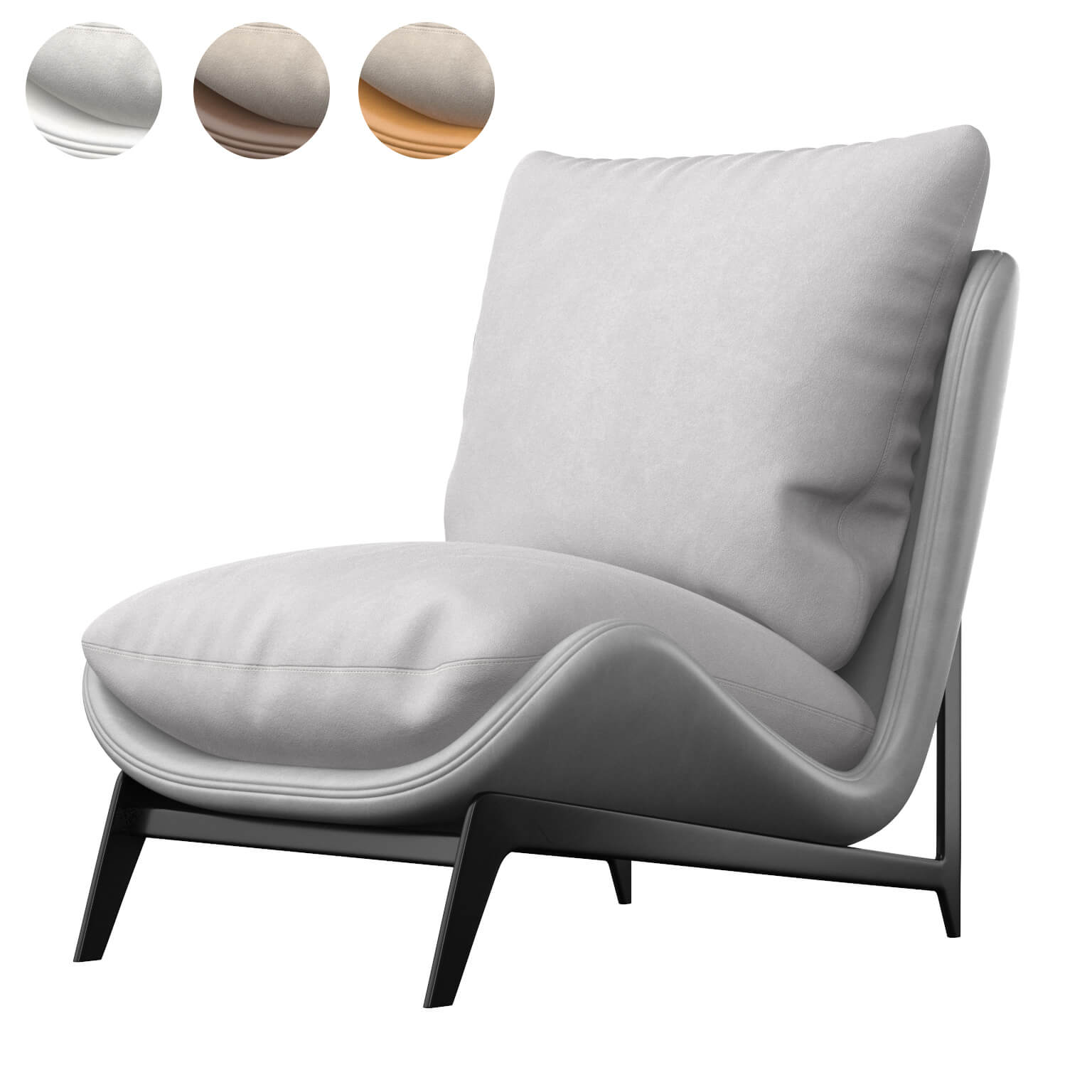 Scandinavian Armchair 3D Model by Elena_Sh