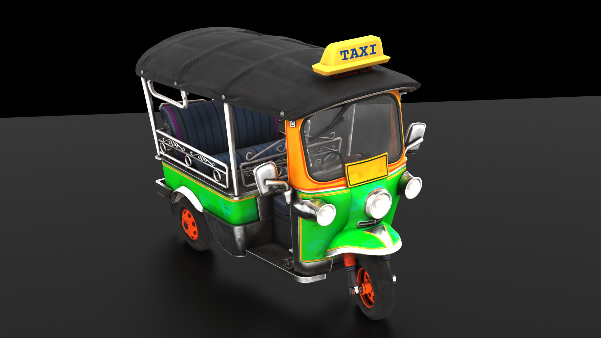 Tuk Tuk Auto Rickshaw Low Poly 3D Model by eliananasir536510