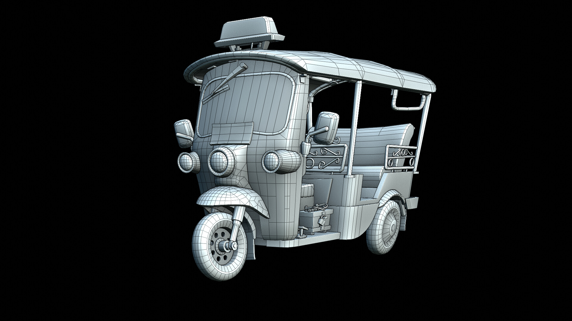 Tuk Tuk Auto Rickshaw Low Poly 3D Model by eliananasir536510