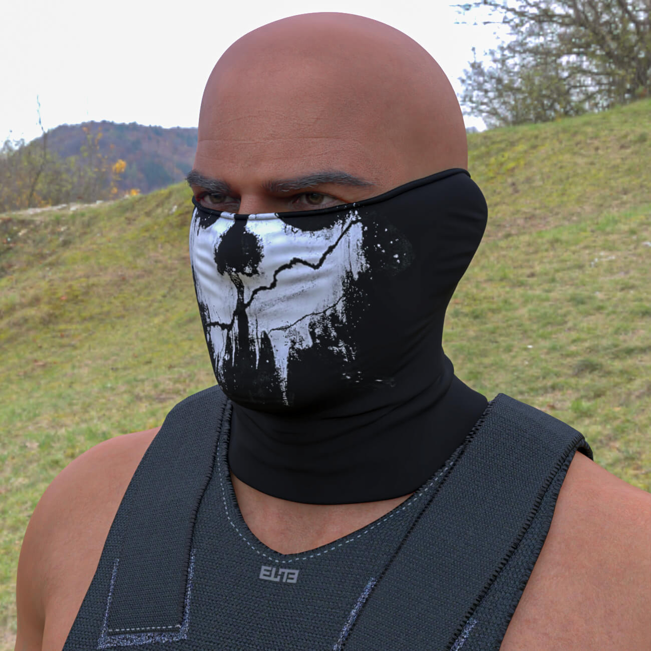 EliteDZ_ Special Force Half-Face Balaclava for G8M Daz Content by EliteDZ