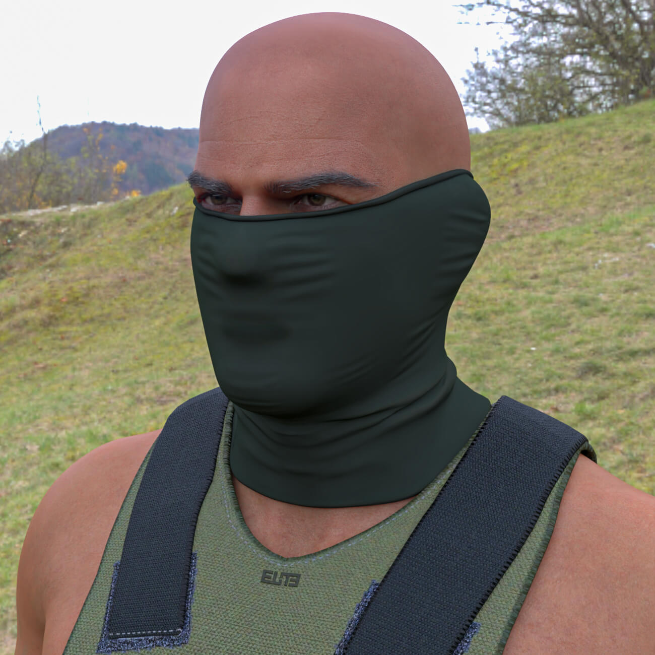 EliteDZ_ Special Force Half-Face Balaclava for G8M Daz Content by EliteDZ