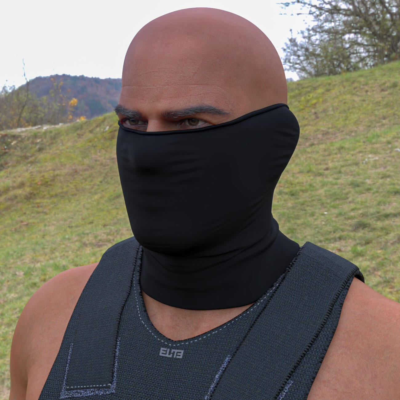 EliteDZ_ Special Force Half-Face Balaclava for G8M Daz Content by EliteDZ