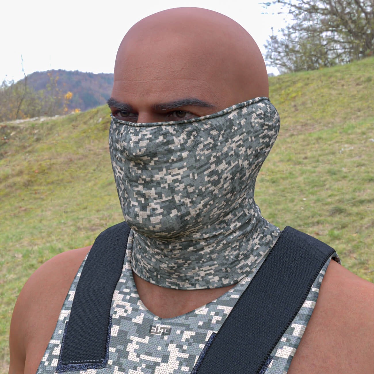 EliteDZ_ Special Force Half-Face Balaclava for G8M Daz Content by EliteDZ
