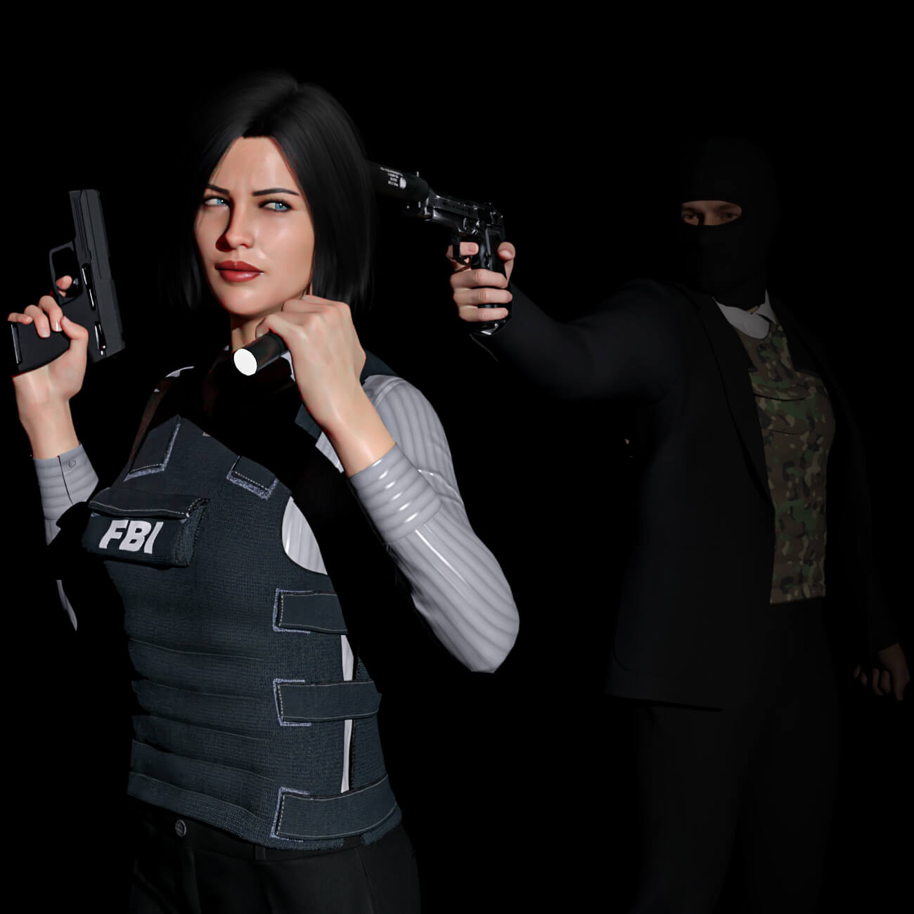 Lightweight Bulletproof Vest for G8F G8.1F - Daz Content by EliteDZ