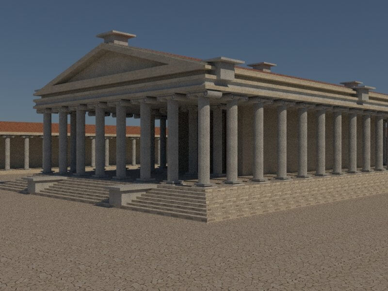 Aizanoi Ancient City - Zeus Temple 3D Model by elitemodelry