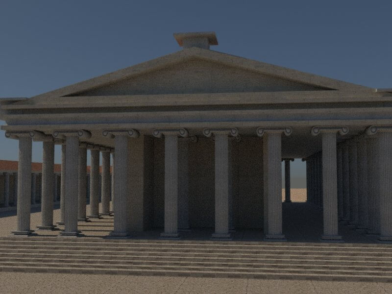 Aizanoi Ancient City - Zeus Temple 3D Model by elitemodelry