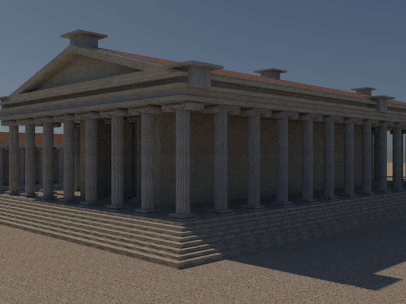 Aizanoi Ancient City - Zeus Temple 3D Model by elitemodelry