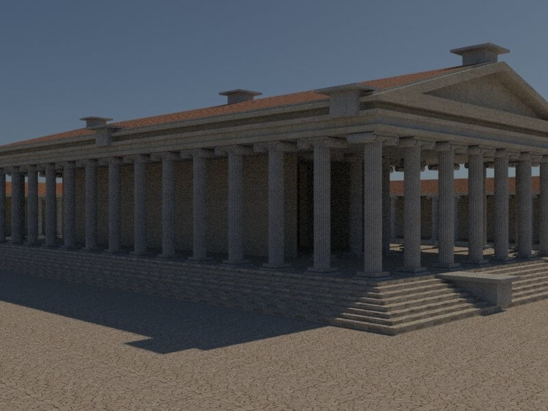 Aizanoi Ancient City - Zeus Temple 3D Model by elitemodelry