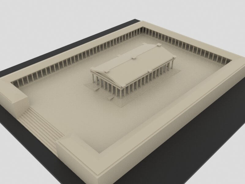 Aizanoi Ancient City - Zeus Temple 3D Model by elitemodelry