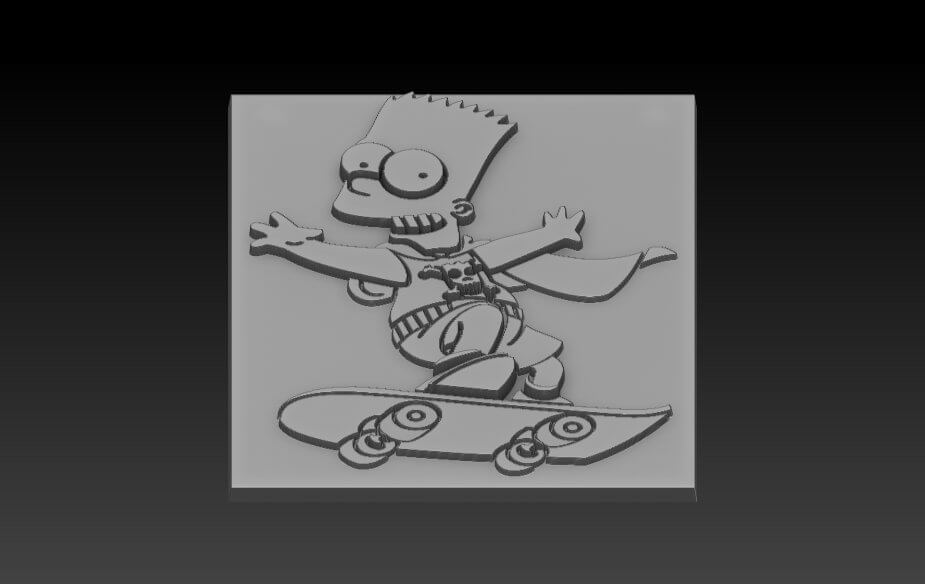 Bart Simpson Relief - 3D Model by elitemodelry