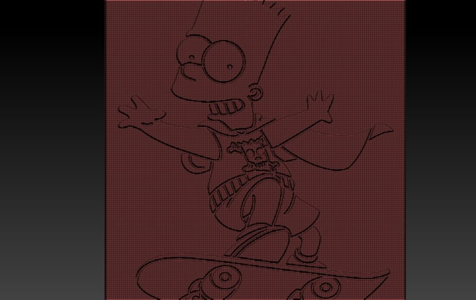 Bart Simpson Relief - 3D Model by elitemodelry