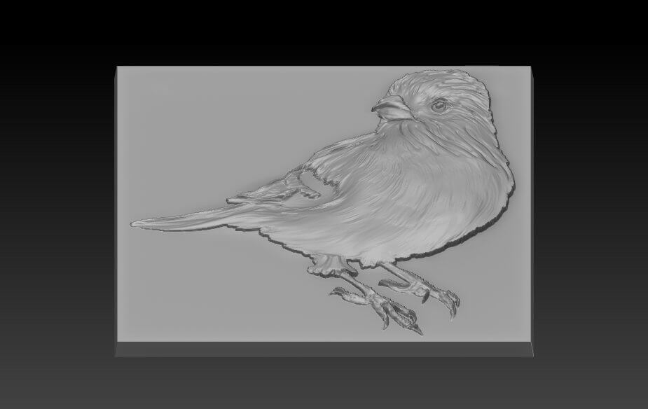 Bird Relief - 3D Print Model by elitemodelry