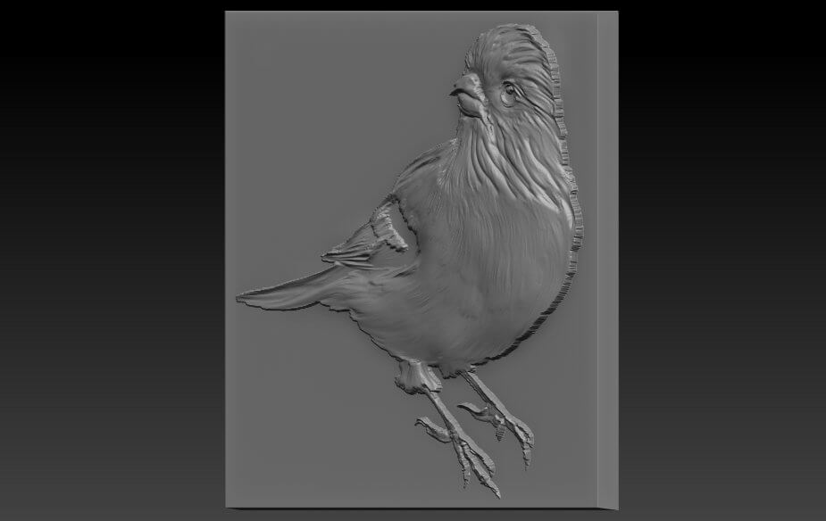 Bird Relief - 3D Print Model by elitemodelry