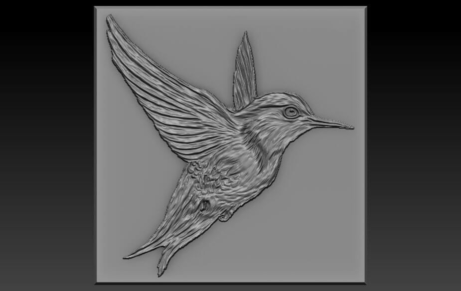 Bird Relief - 3D Print Model by elitemodelry