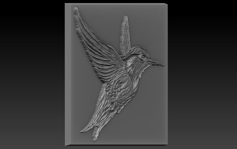 Bird Relief - 3D Print Model by elitemodelry