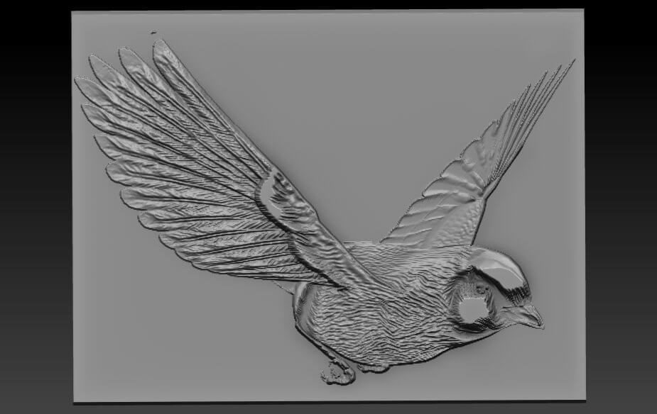 Bird Relief - 3D Model by elitemodelry