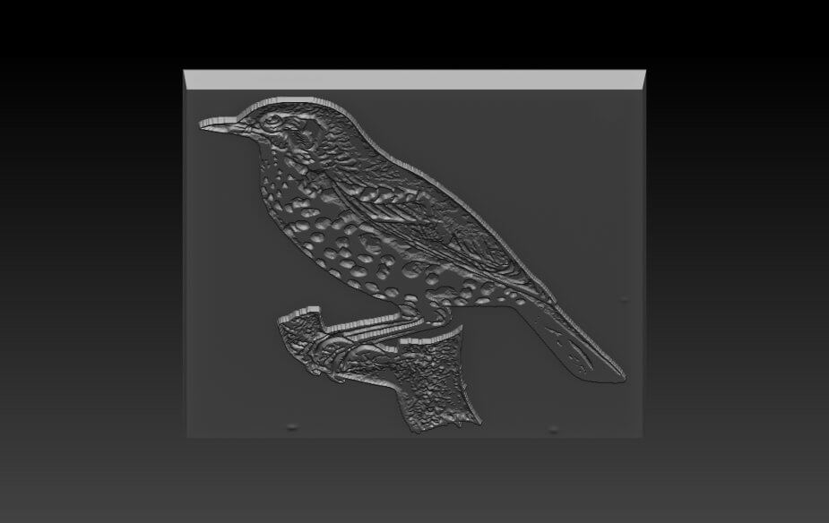Bird Relief - 3D Print Model by elitemodelry