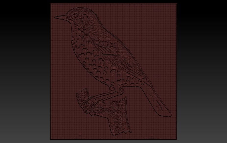 Bird Relief - 3D Print Model by elitemodelry