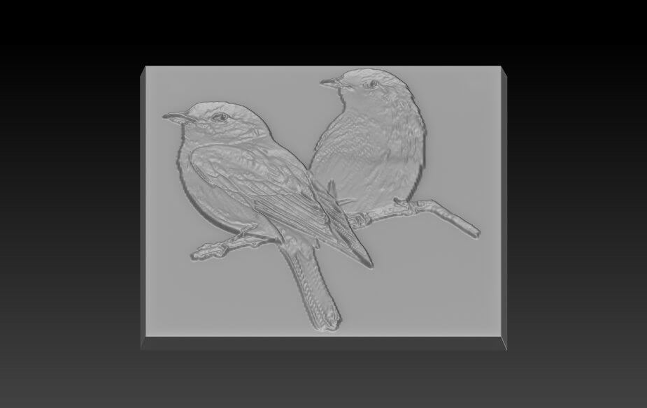 Birds Relief - 3D Model by elitemodelry