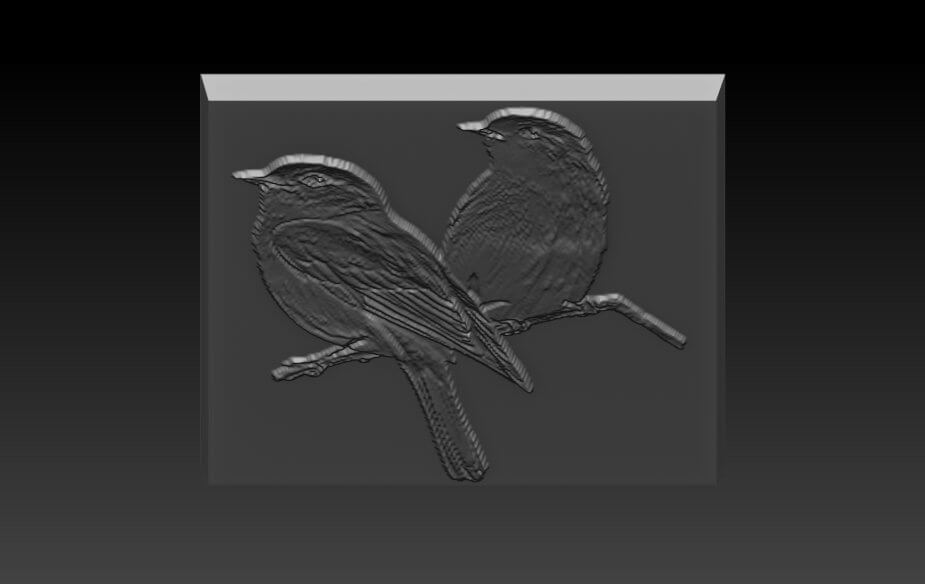 Birds Relief - 3D Model by elitemodelry