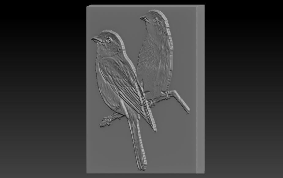 Birds Relief - 3D Model by elitemodelry