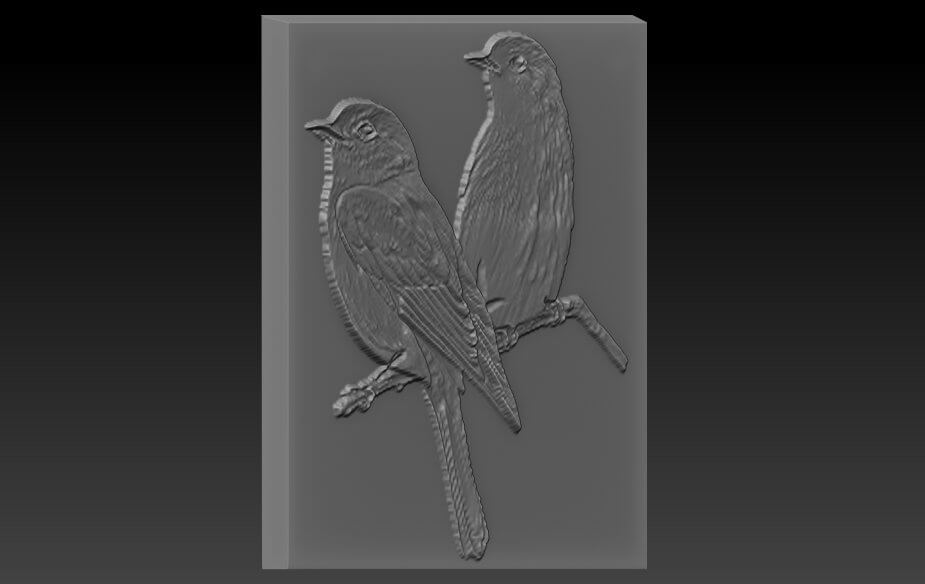 Birds Relief - 3D Model by elitemodelry
