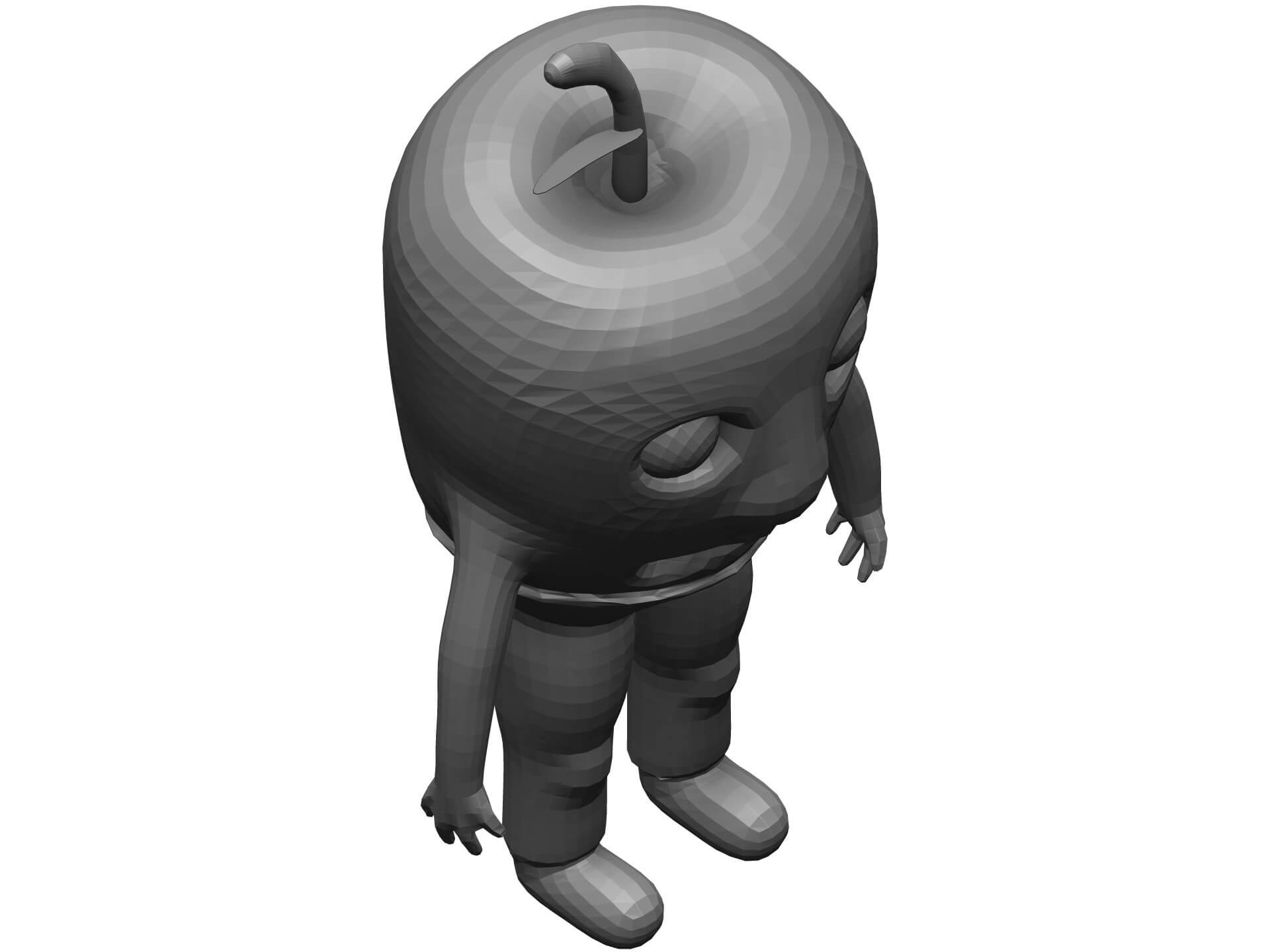 Cartoon Apple - 3D Model by elitemodelry