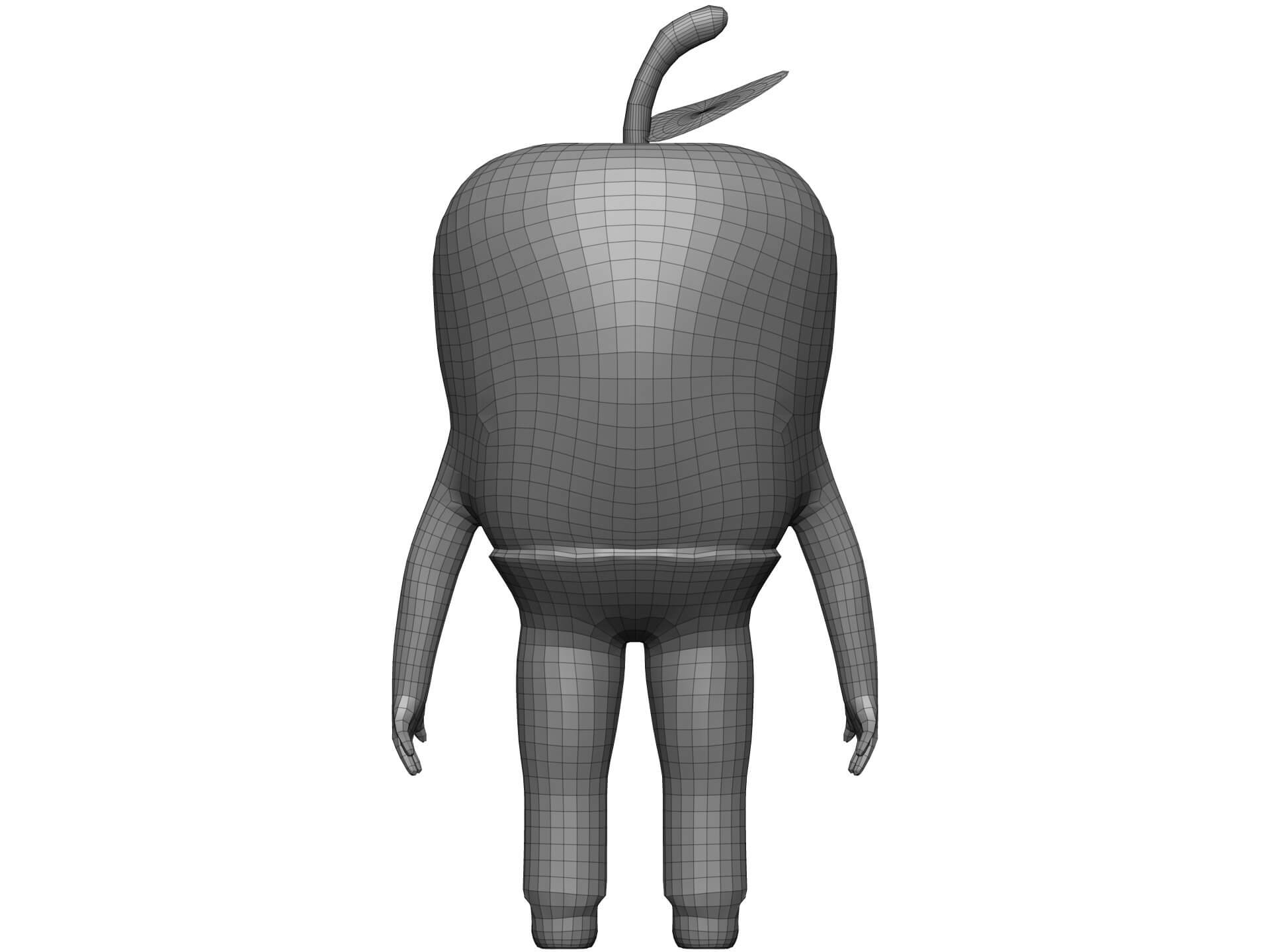 Cartoon Apple - 3D Model by elitemodelry