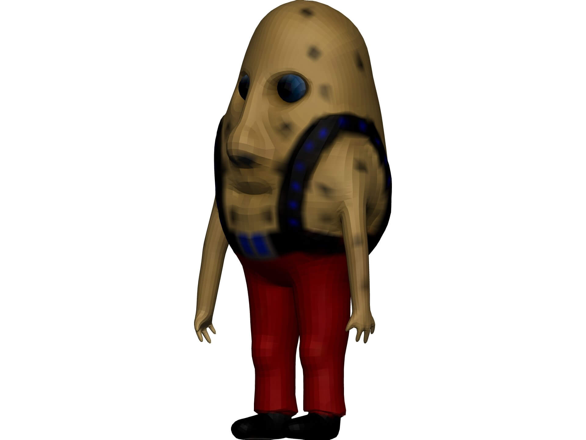 Cartoon Potato - 3D Model by elitemodelry