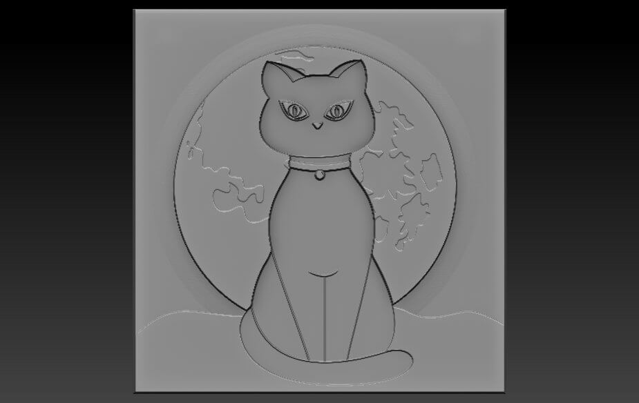 Cat Relief - 3D Model by elitemodelry