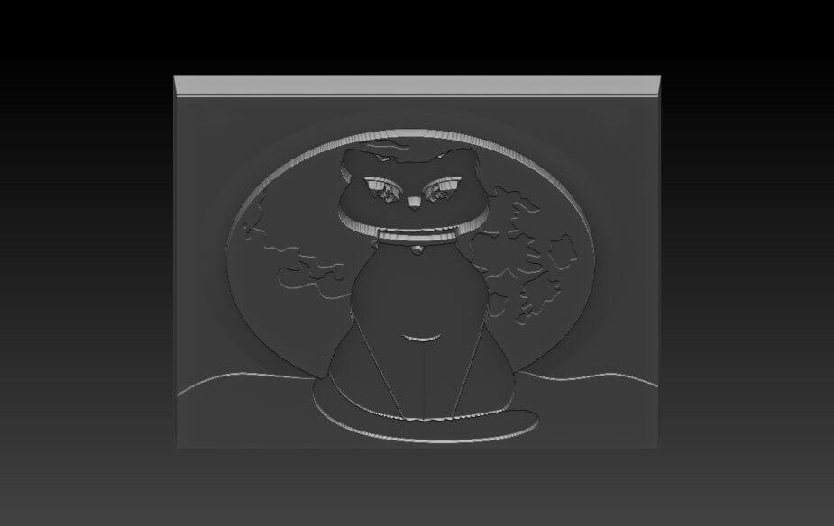 Cat Relief - 3D Model by elitemodelry