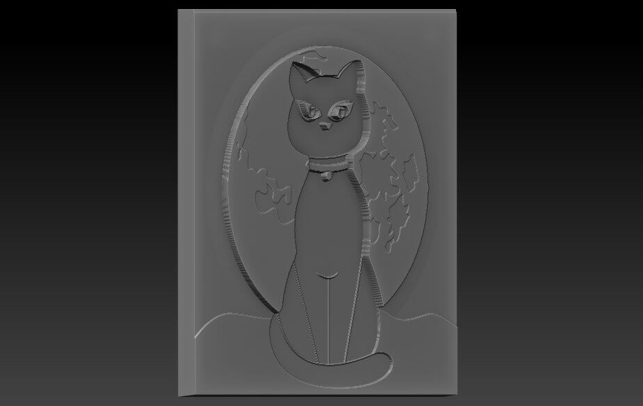 Cat Relief - 3D Model by elitemodelry